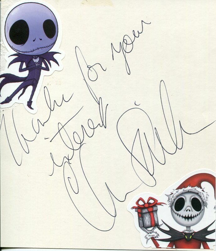 Chris Sarandon The Nightmare Before Christmas Jack Skellington Signed ...