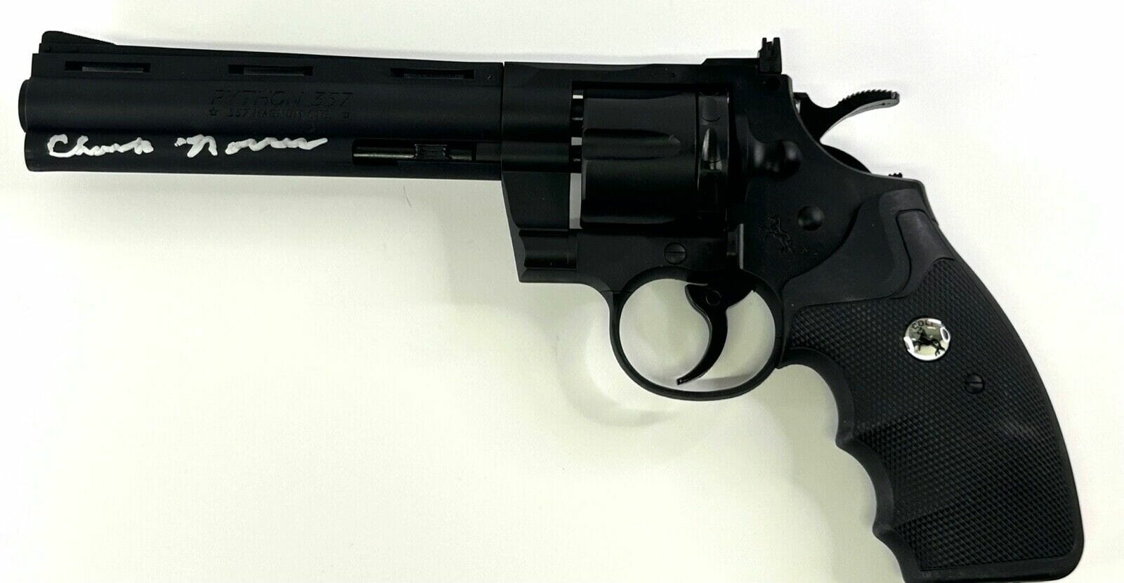 CHUCK NORRIS Signed Autograph COLT BB Revolver Pistol JSA Walker Texas ...