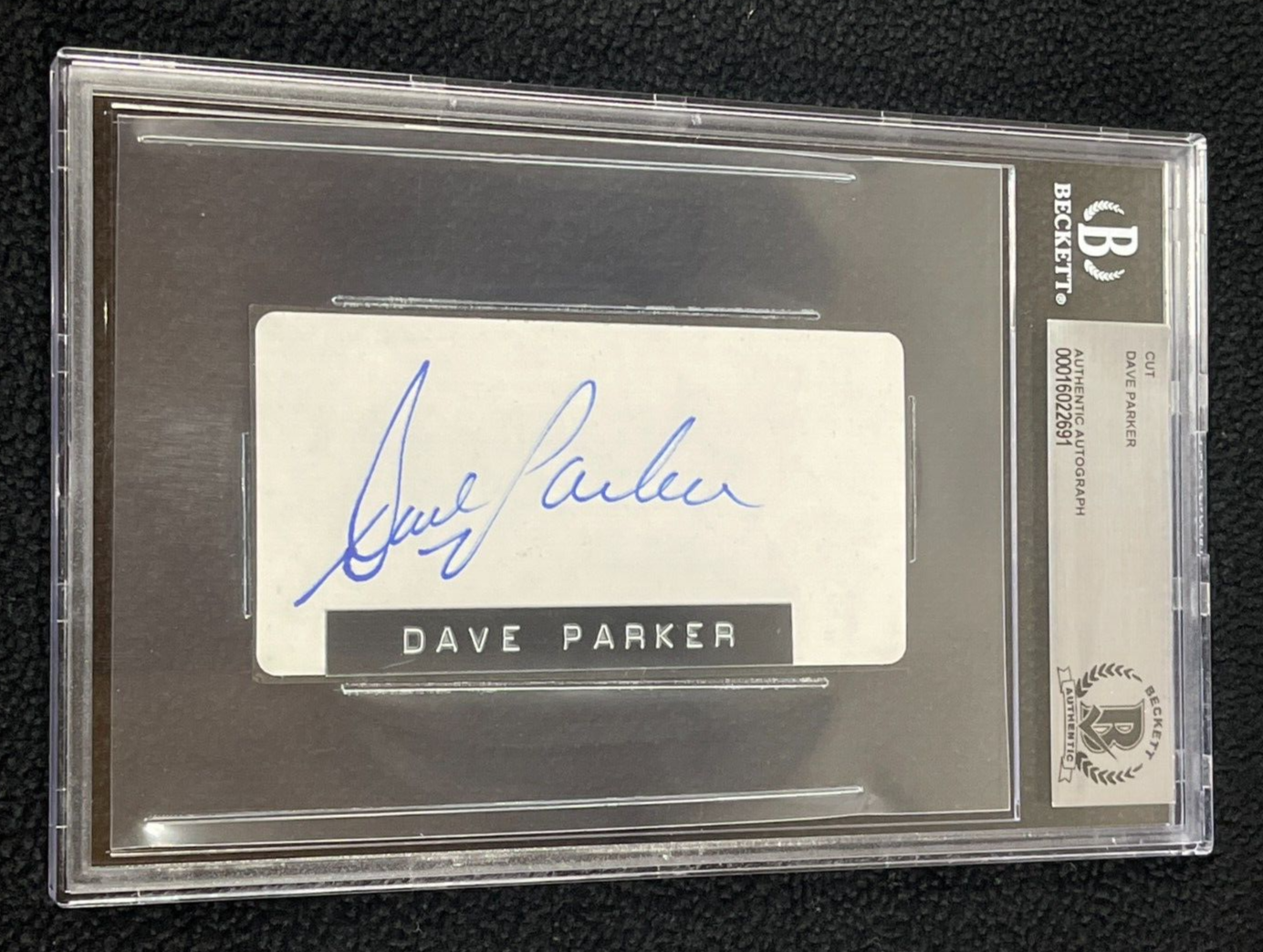 Dave Parker Signed Cut Autograph Beckett Certified Pittsburgh Pirates ...