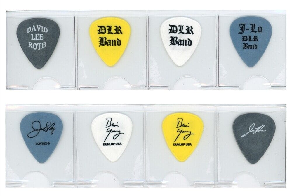 David Lee Roth Van Halen Pick Set of 4 Guitar Picks - Collection ...
