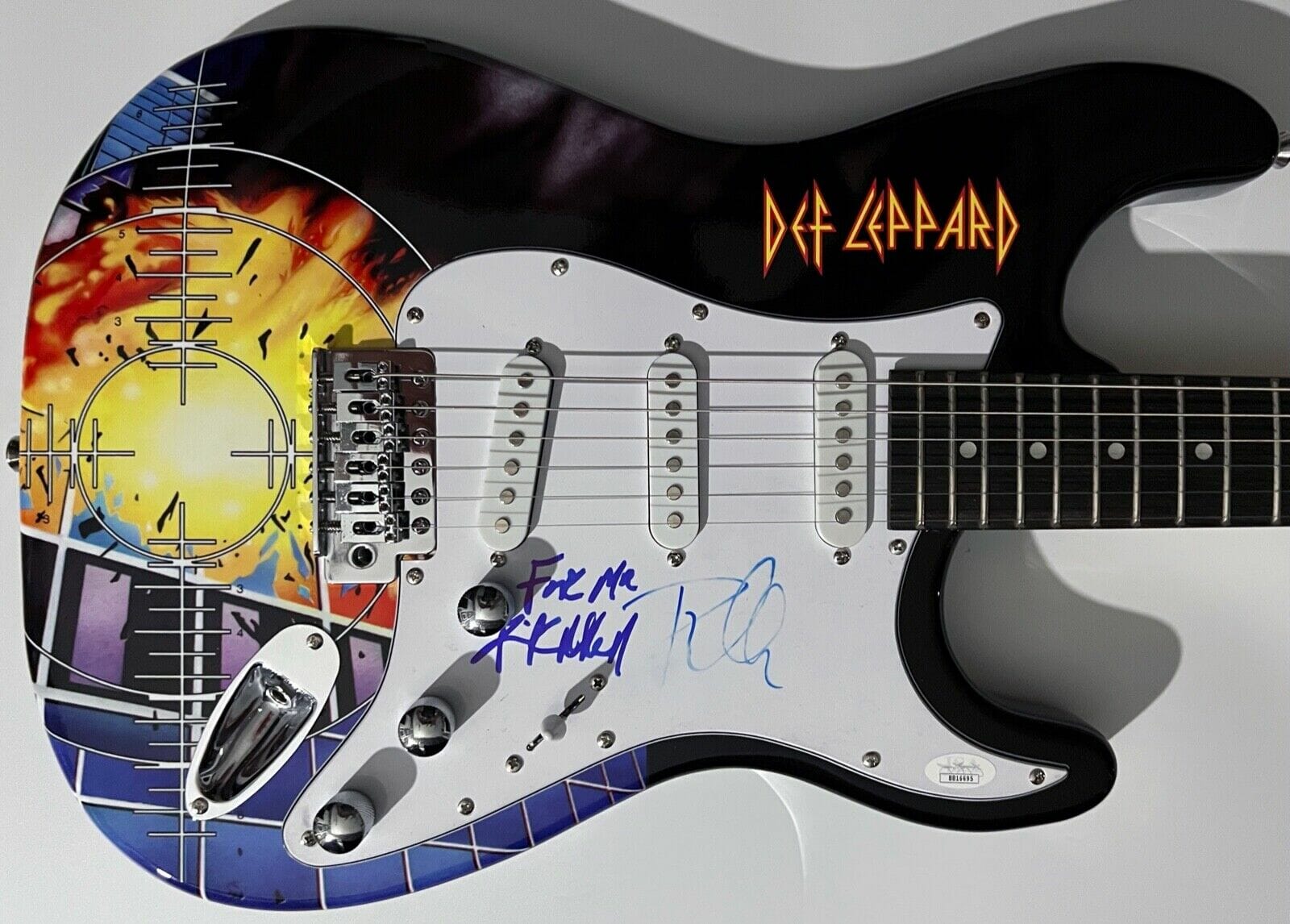 Def Leppard JSA Signed Autograph Stratocaster Guitar Phil Collen Rick ...