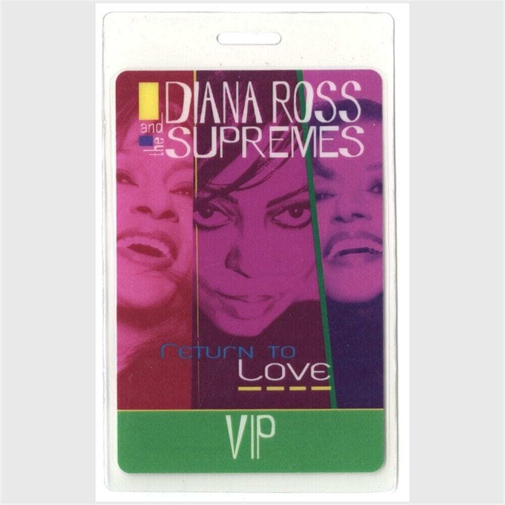Diana Ross 2000 Return to Love tour VIP Laminated Backstage Pass - The ...