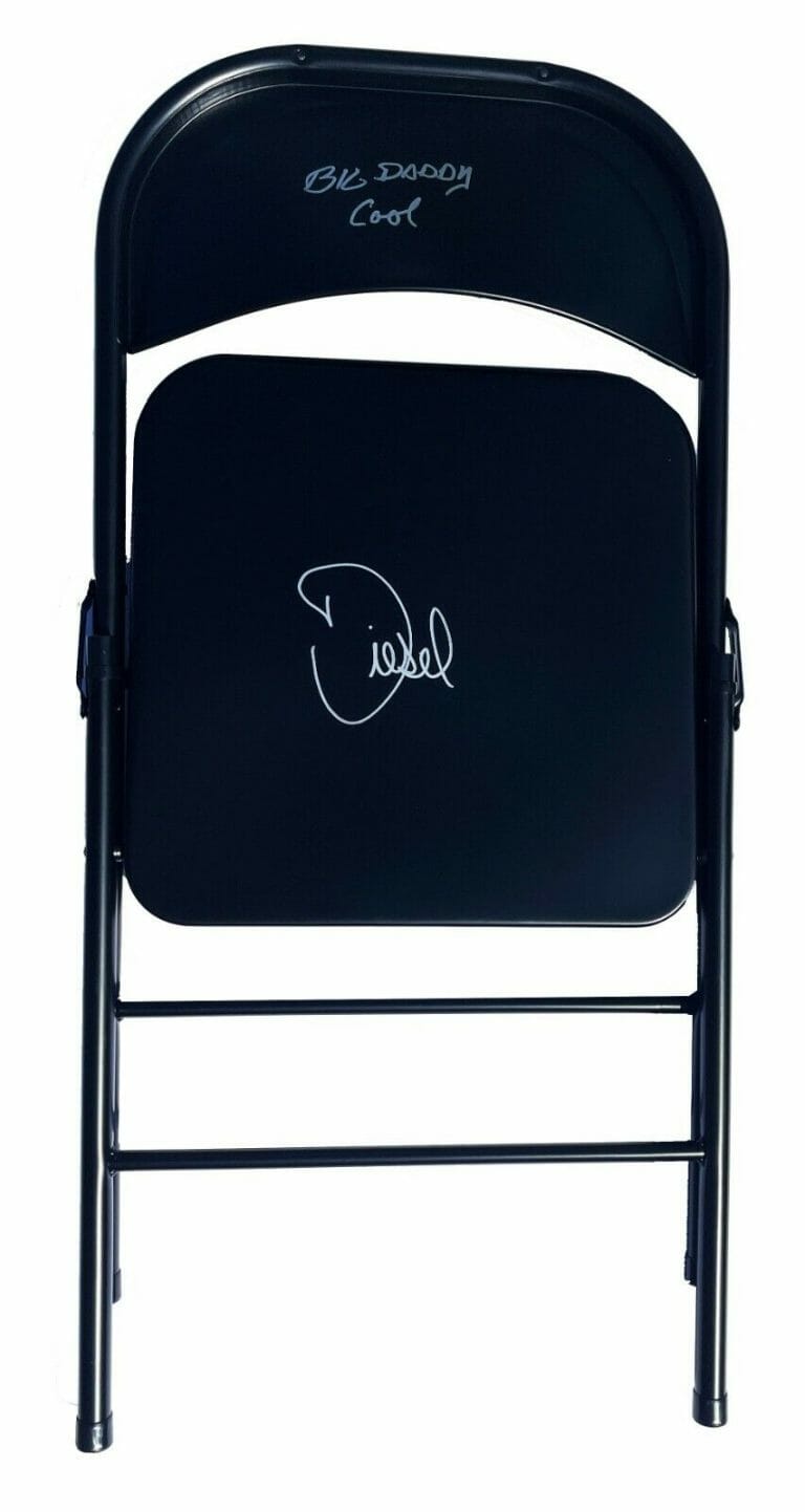 Diesel Signed & Inscribed Steel Chair WWE WWF WCW TNA NWO Kevin Nash ...