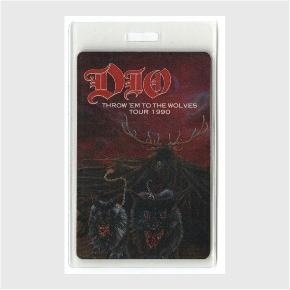 Dio 1990 Lock up the Wolves concert tour Band VIP Laminated Backstage ...