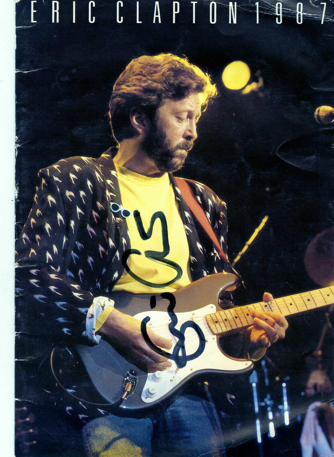 ERIC CLAPTON Signed 1987 Tour Program with a nice early fuller ...