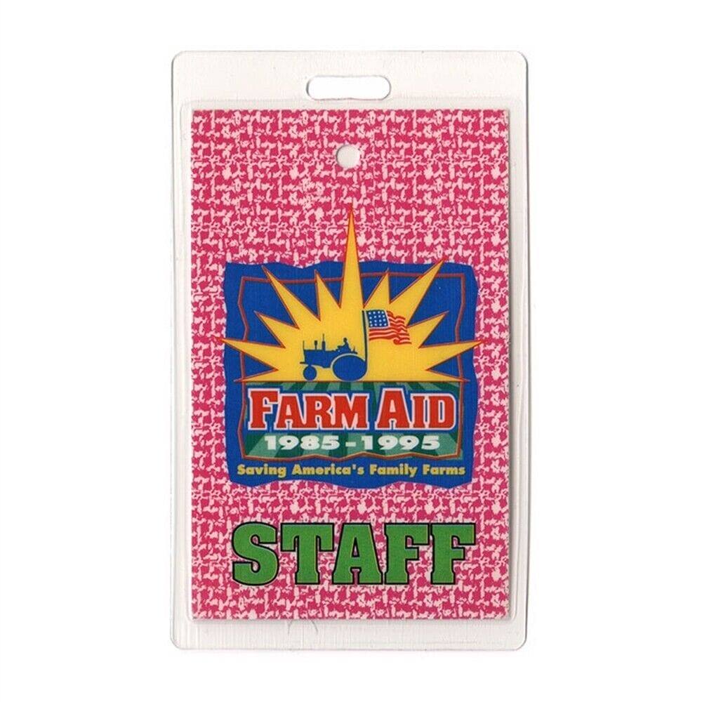 Farm Aid 1995 concert Willie Nelson Neil Young Staff Laminated ... Farm Aid 1995 concert Willie Nelson Neil Young Staff Laminated ...