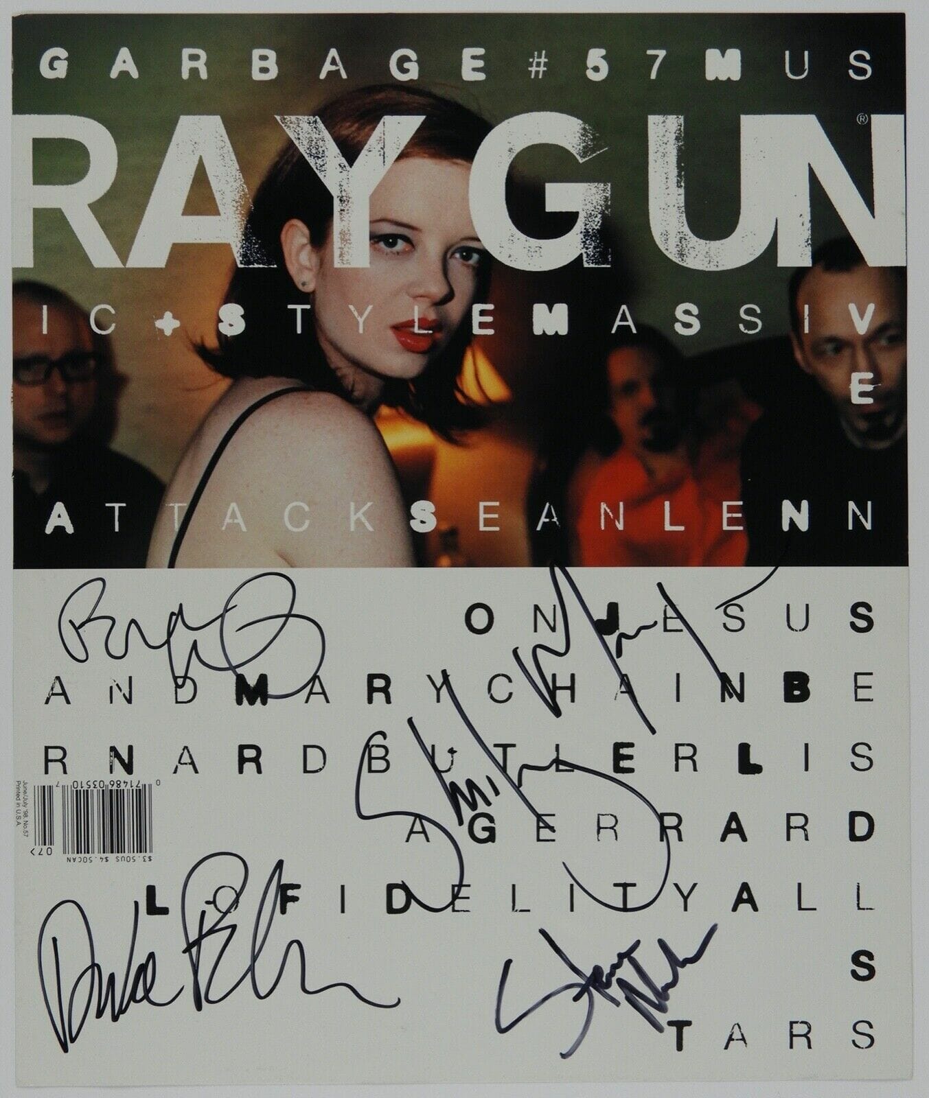 Garbage JSA Signed Autograph Magazine Cover Full Band 8 1/2 x 11 Opens ...