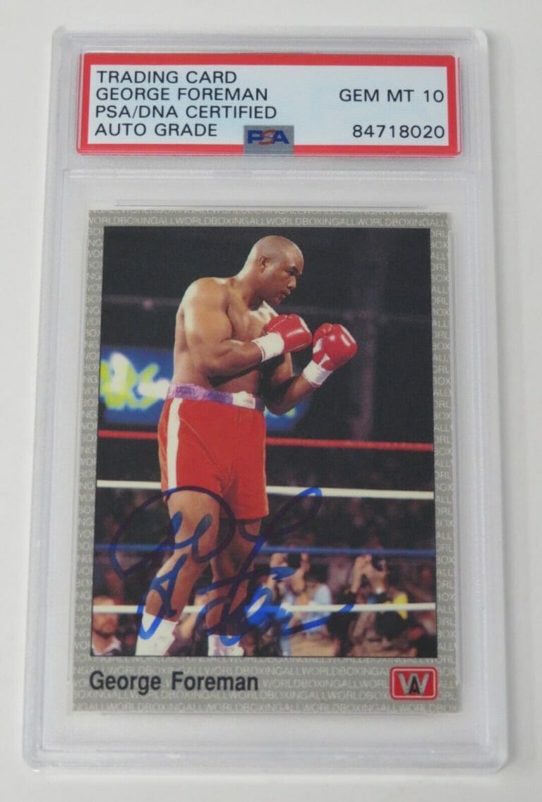 George Foreman BOXING Signed Autograph 1991 AW Sports Rookie Card 16 ...
