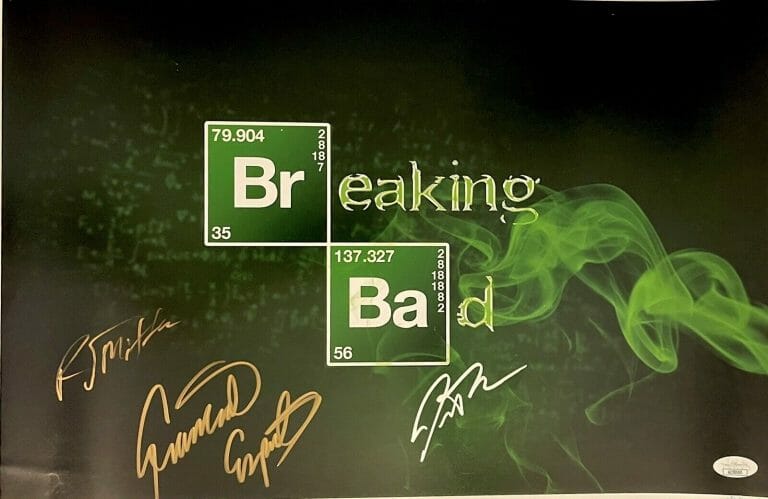 Giancarlo Esposito Jesse Plemons RJ Mitte Signed 12x18 Breaking Bad PSA ...