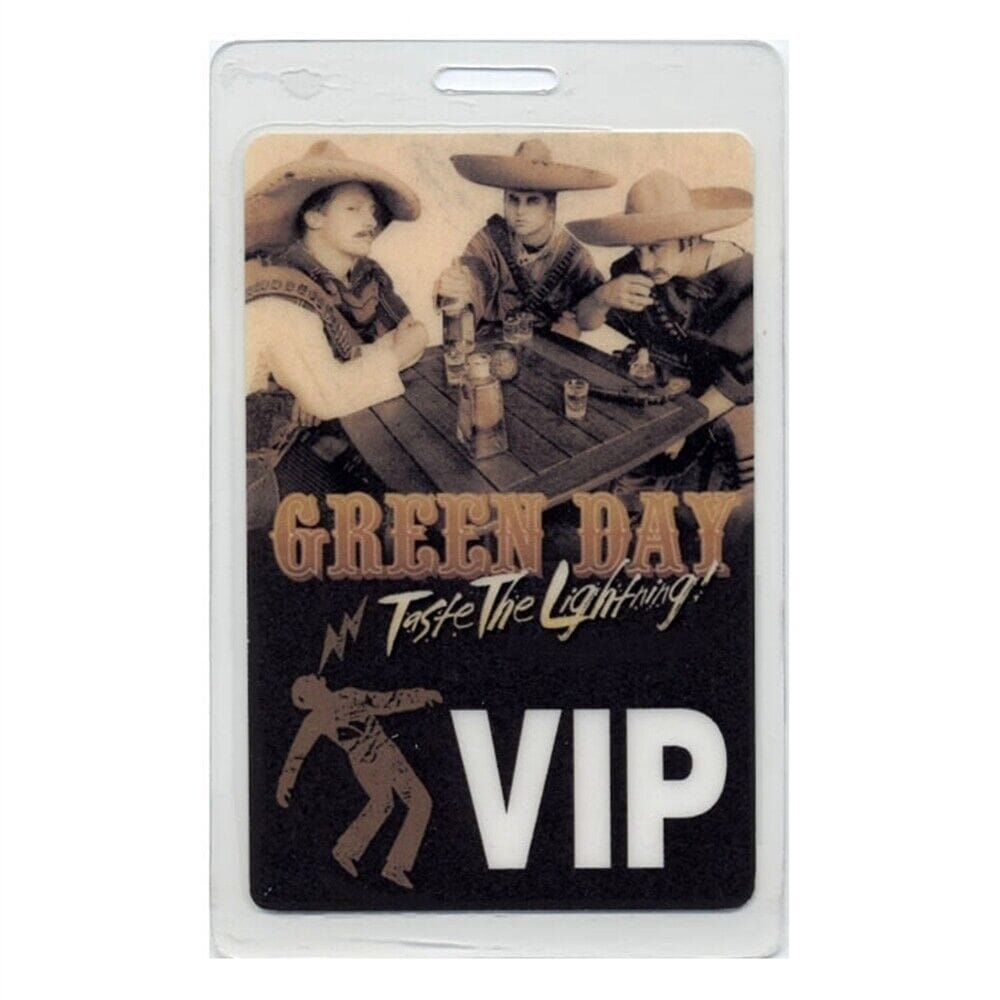 Green Day 2001 Warning tour memorabilia Band VIP Laminated Backstage ...