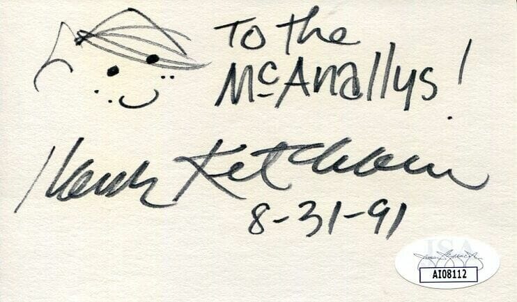 Hank Ketcham Dennis the Menace Cartoonist Creator Signed Autograph ...