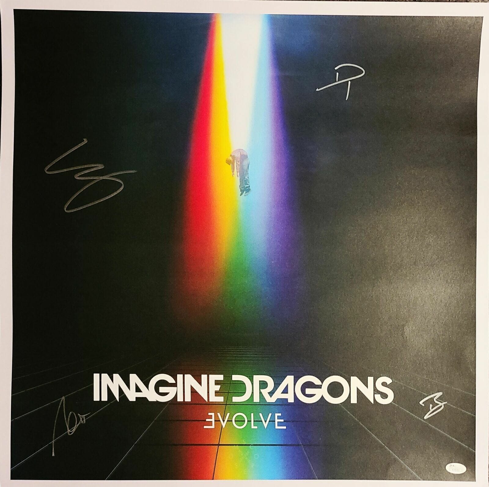 Imagine Dragons Huge Autographed 24x24 Evolve Album CD Poster JSA ...