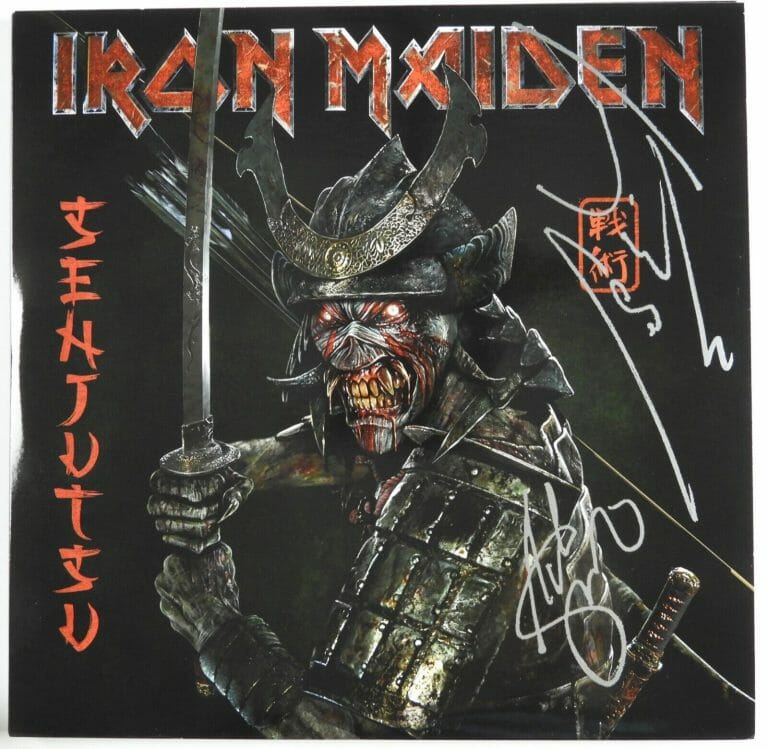 Iron Maiden JSA Autograph Signed Senjutsu Album Vinyl Record Colored Opens in a new window or ...