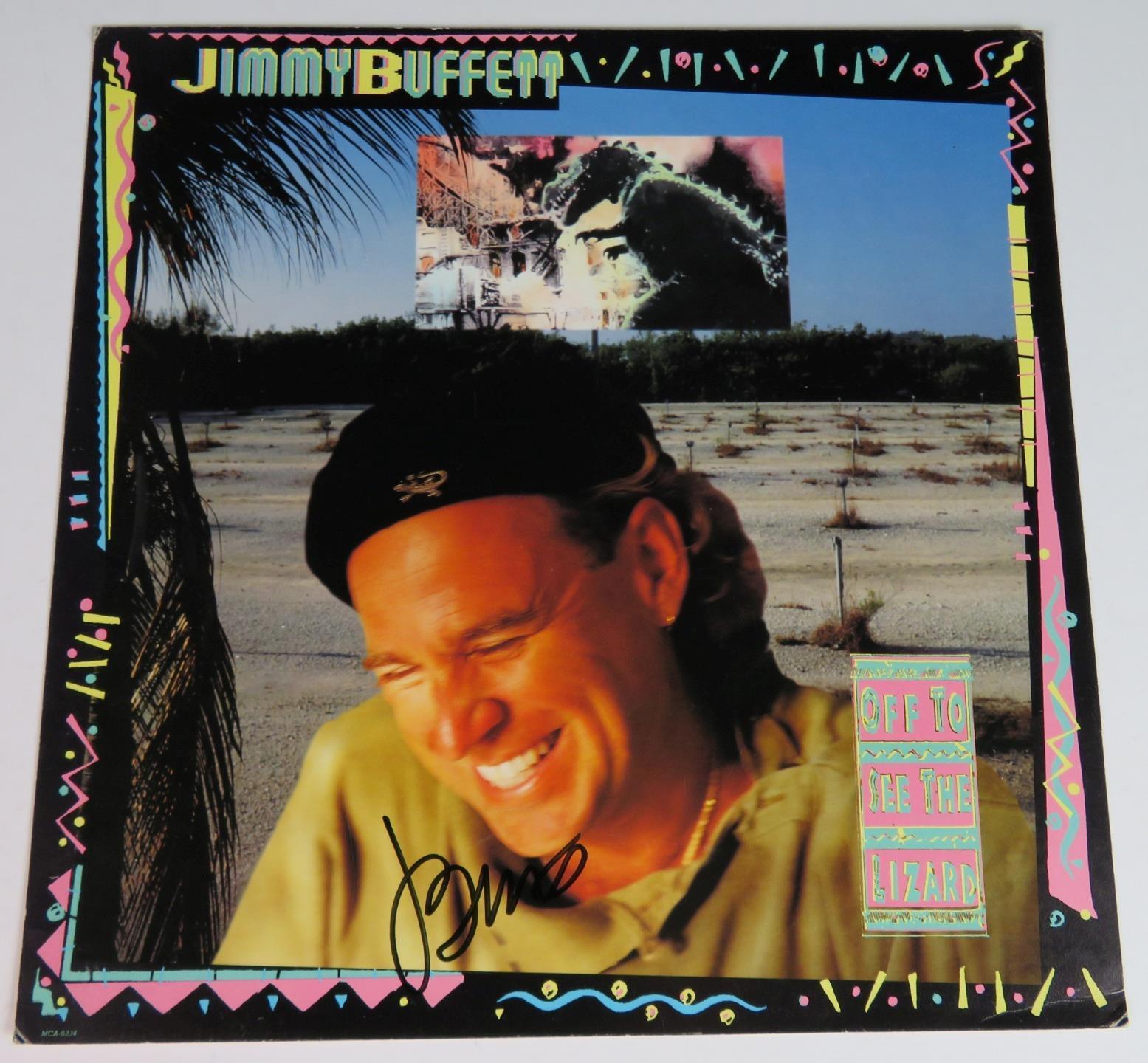 JIMMY BUFFETT Signed Autograph "Off To See The Lizard" 12x12 Poster ...