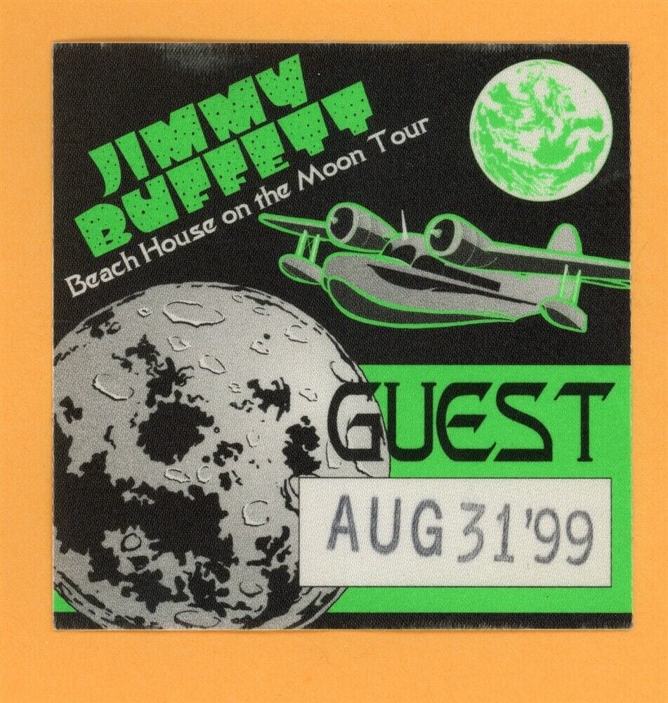 Jimmy Buffett Vintage STAGE USED Backstage Pass - 1999 Beach House Moon ...
