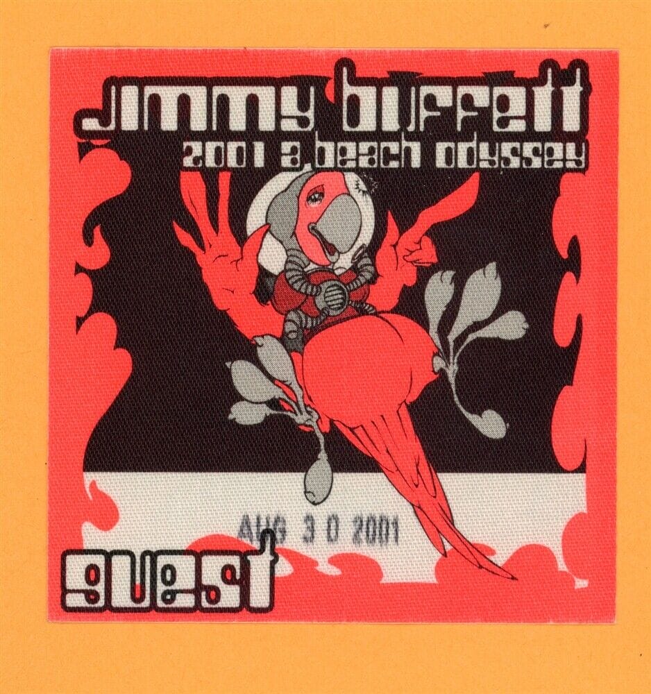 Jimmy Buffett Vintage STAGE USED Backstage Pass - 2001 A Beach Odyssey ...