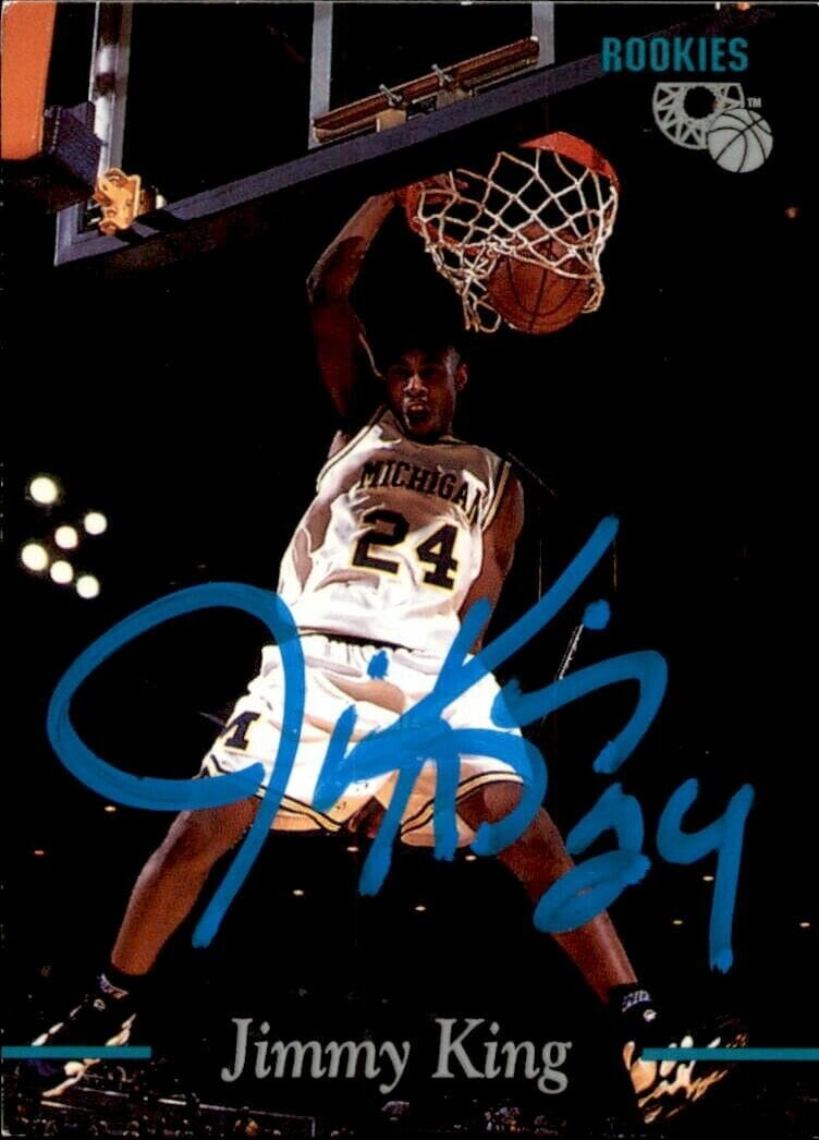 Jimmy King Signed 1995/96 Classic Rookie Card #33 Michigan Opens in a ...