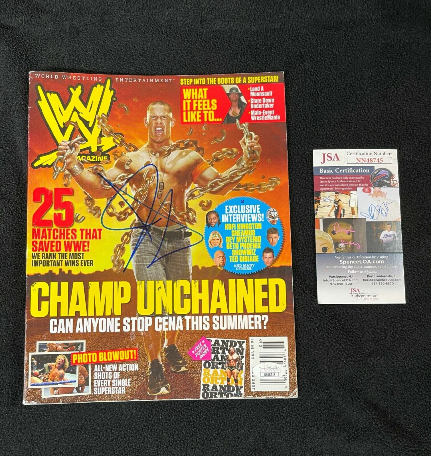 John Cena Signed WWE Magazine June 2010 JSA COA Opens in a new window ...