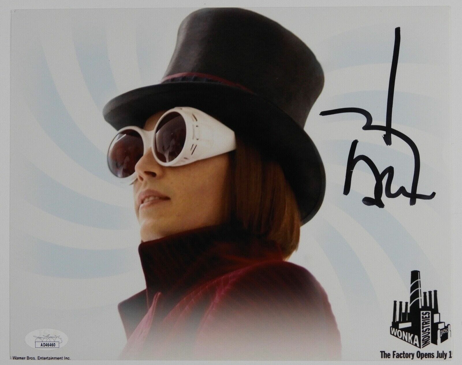 Johnny Depp JSA Signed Autograph 8 x 10 photo Willie Wonka Opens in a ...