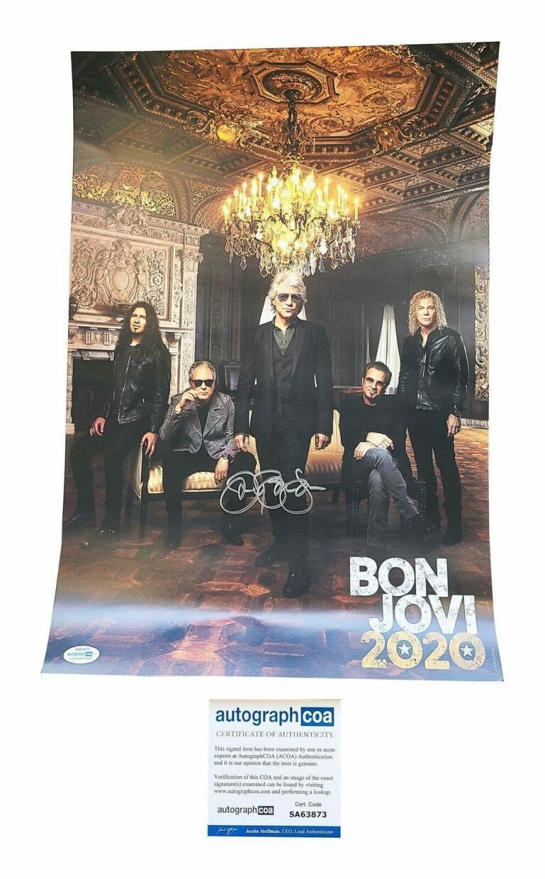 Jon Bon Jovi Autographed 13x19 Poster Litho 2020 ACOA Opens in a new ...