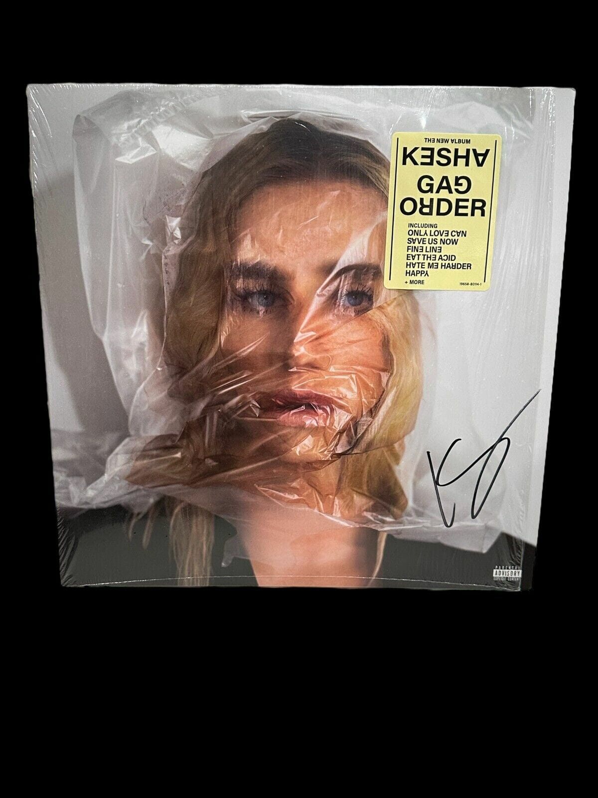 Kesha Gag Order NEW Rare Signed Autograph LP Record Album Bone White ...