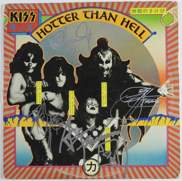 KISS JSA Fully Signed Autograph Album Hotter Than Hell Gene Simmons ...