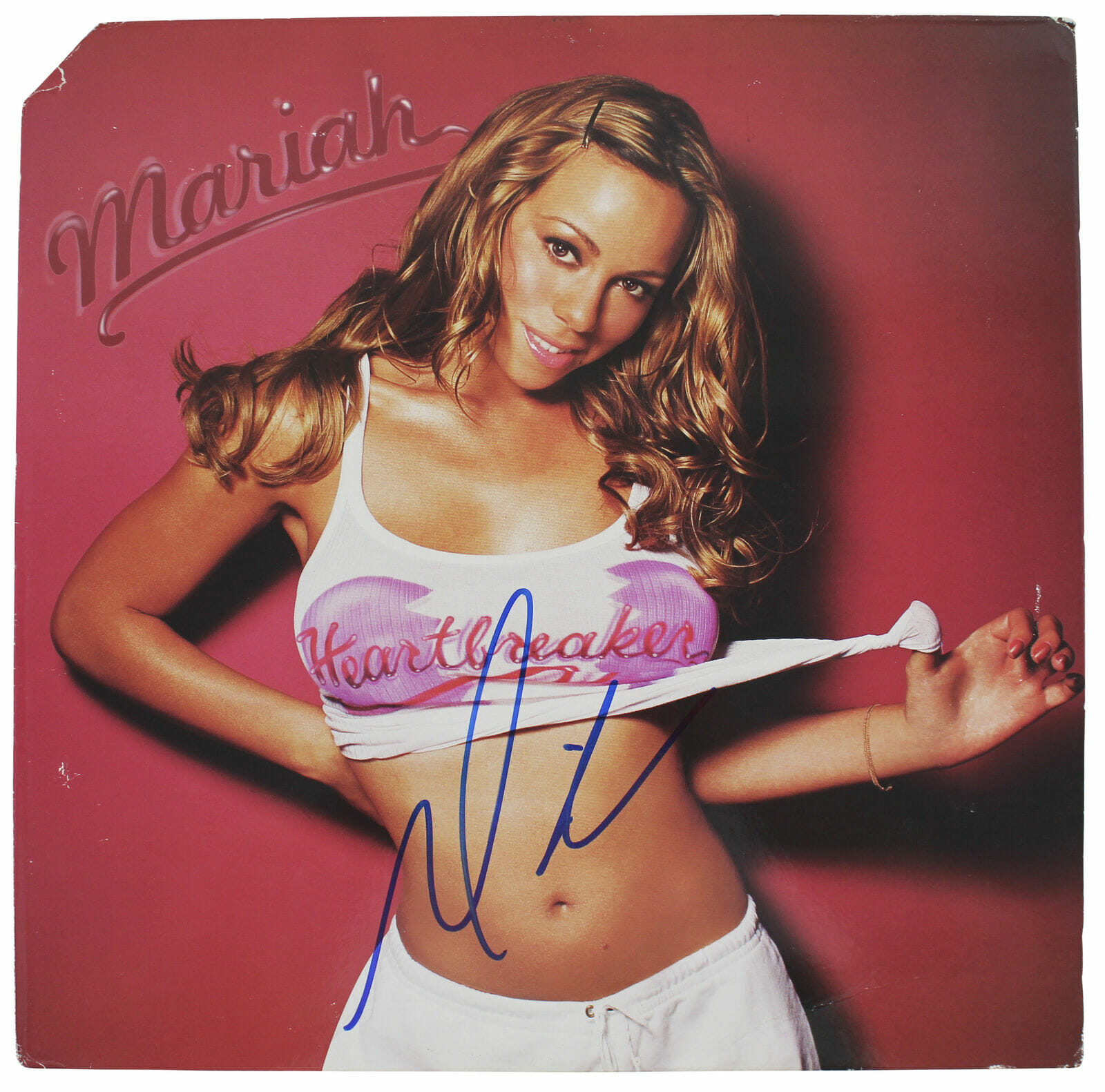 Mariah Carey Authentic Signed Heartbreaker Album Cover Autographed BAS #BF88121 Opens in a new ...