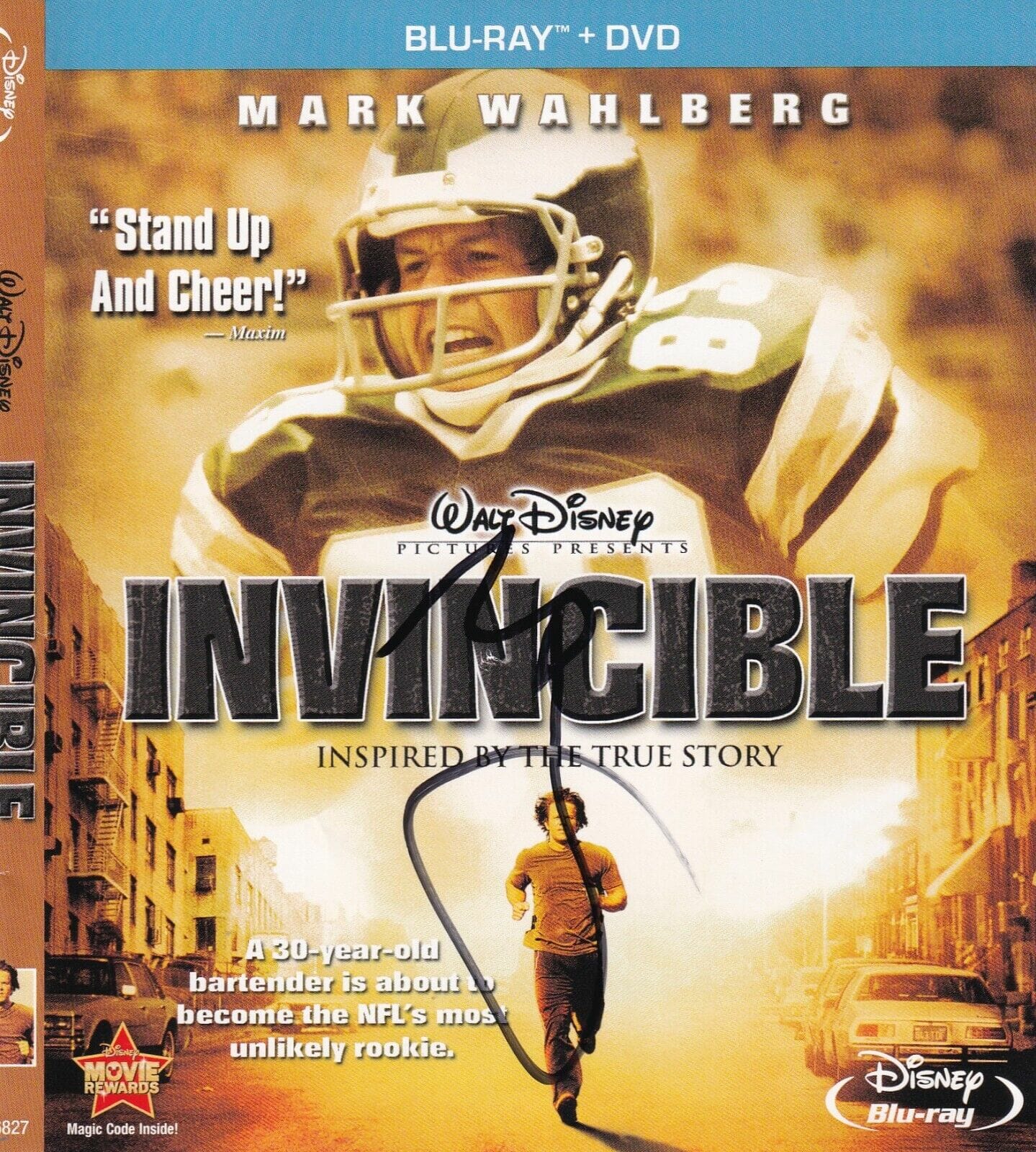 MARK WAHLBERG signed (INVINCIBLE) DVD COVER Vince Papale BECKETT BAS ...