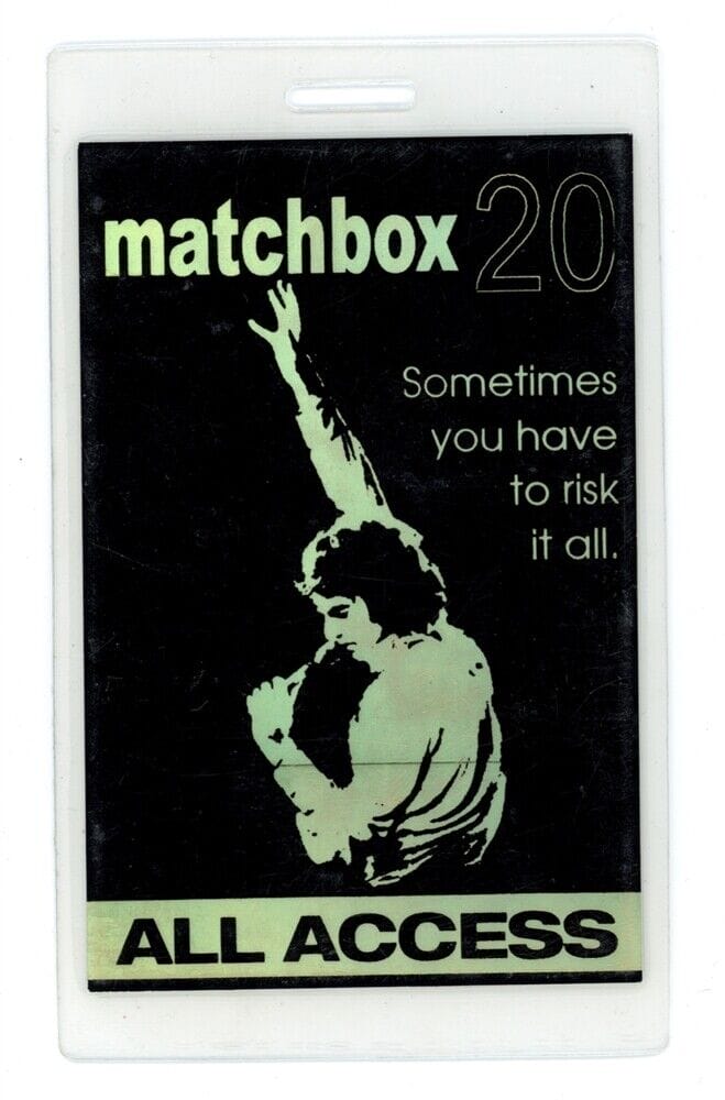 Matchbox 20 Twenty All Access Original Laminated Backstage Pass Opens ...