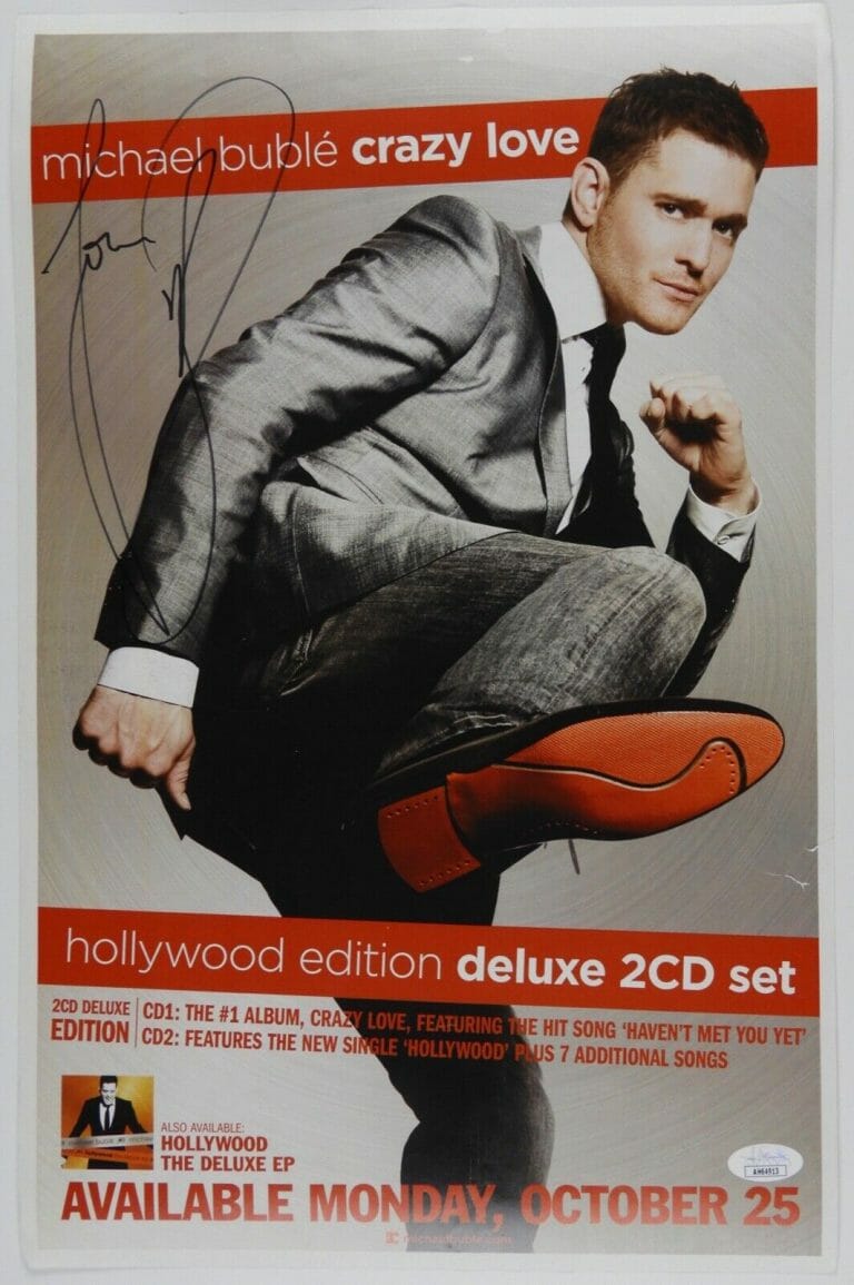 Michael Buble Promo Poster JSA Signed Autograph 12 x 18 Opens in a new ...