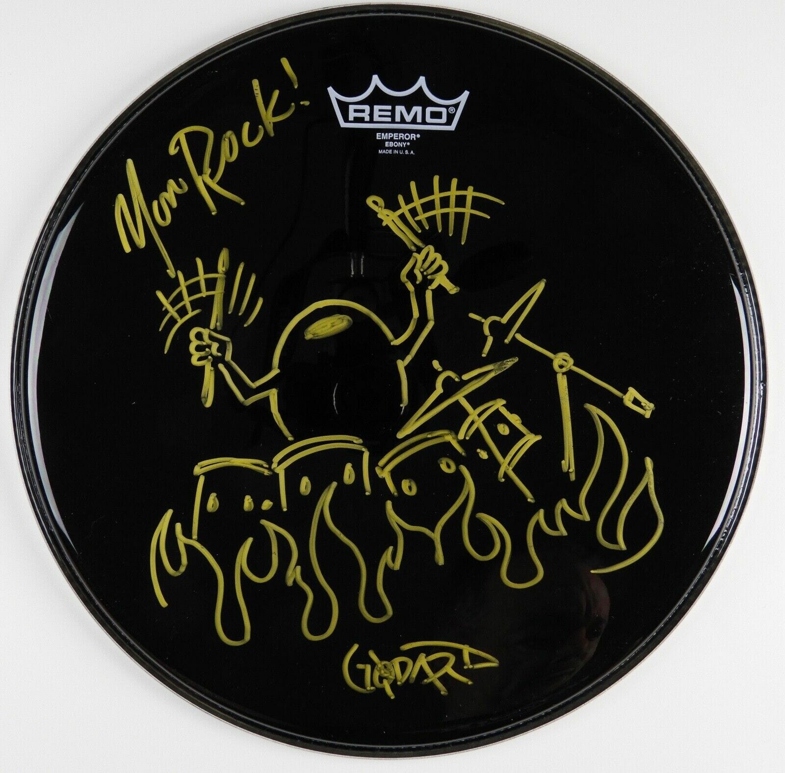 Michael Godard Signed Autograph Drum Head 13" Custom Art Hand Sketch ...