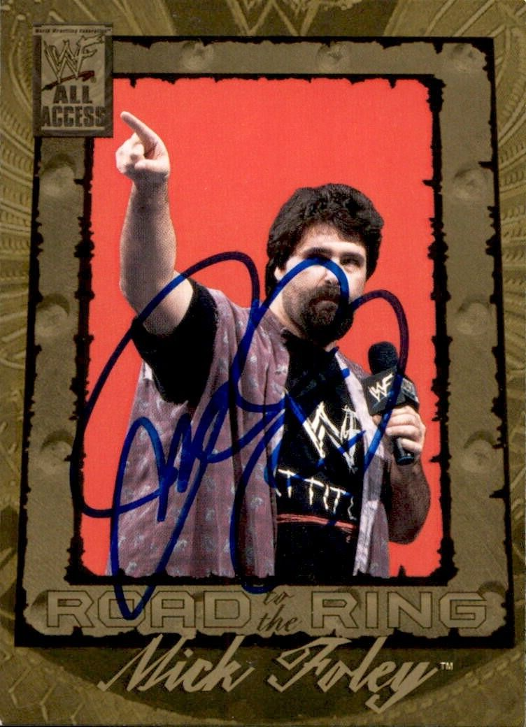 Mick Foley Signed 2002 Fleer WWF All Access Card #98 WWE Opens in a new ...