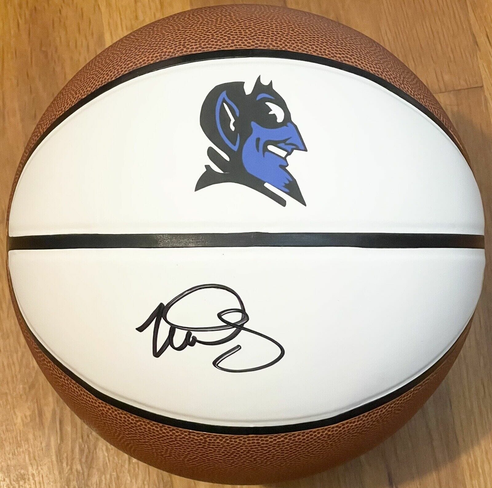 Mike Dunleavy Jr Signed Autographed Duke Blue Devils Logo Basketball ...
