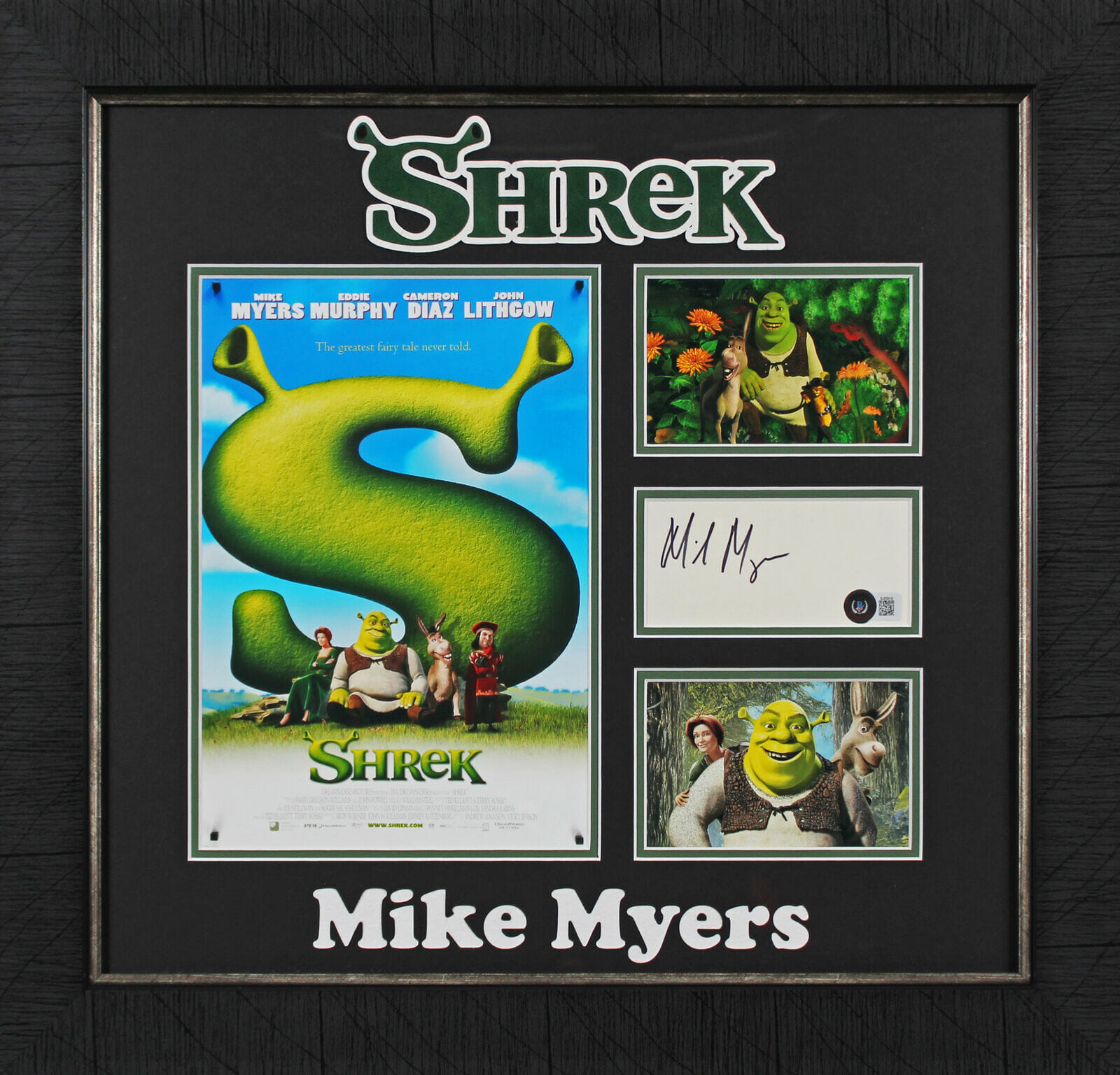 Mike Myers Shrek Authentic Signed & Framed 2.75x5.25 Cut Signature BAS ...