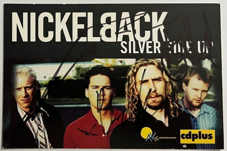Nickelback Fully Signed JSA Autograph 4 x 6 Card All 4 Members Opens in ...