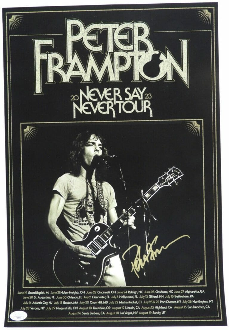 Peter Frampton Signed JSA Autograph 11 x 17 Concert Poster Lithograph ...