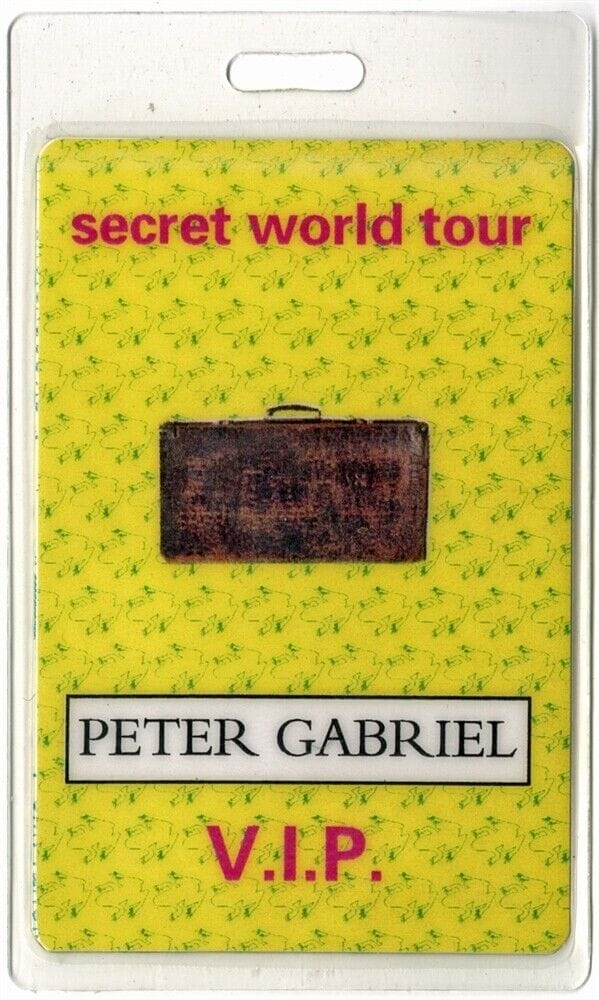 Peter Gabriel 1993 Secret World concert tour Band VIP Laminated ...
