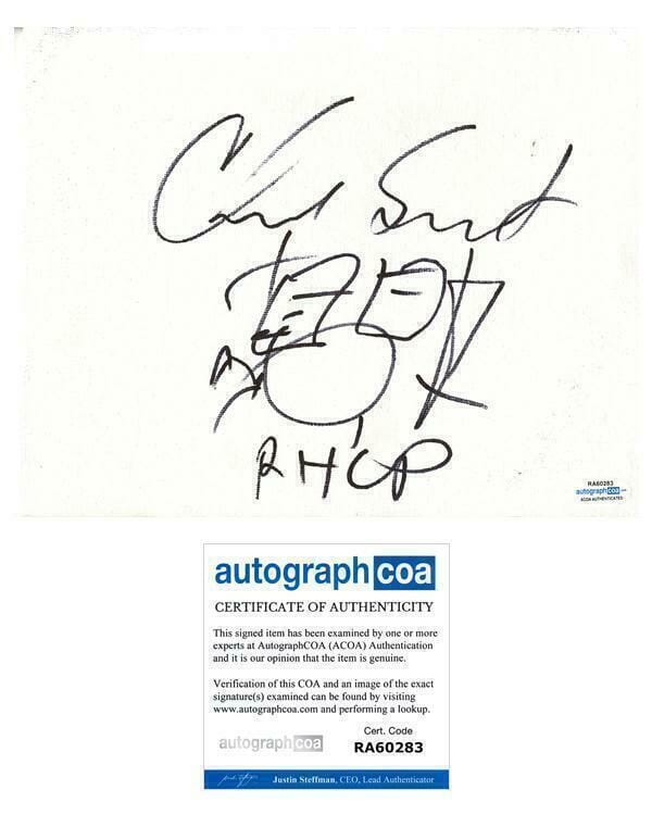 Red Hot Chili Peppers Memorabilia - Autograph, Signed CDs ...