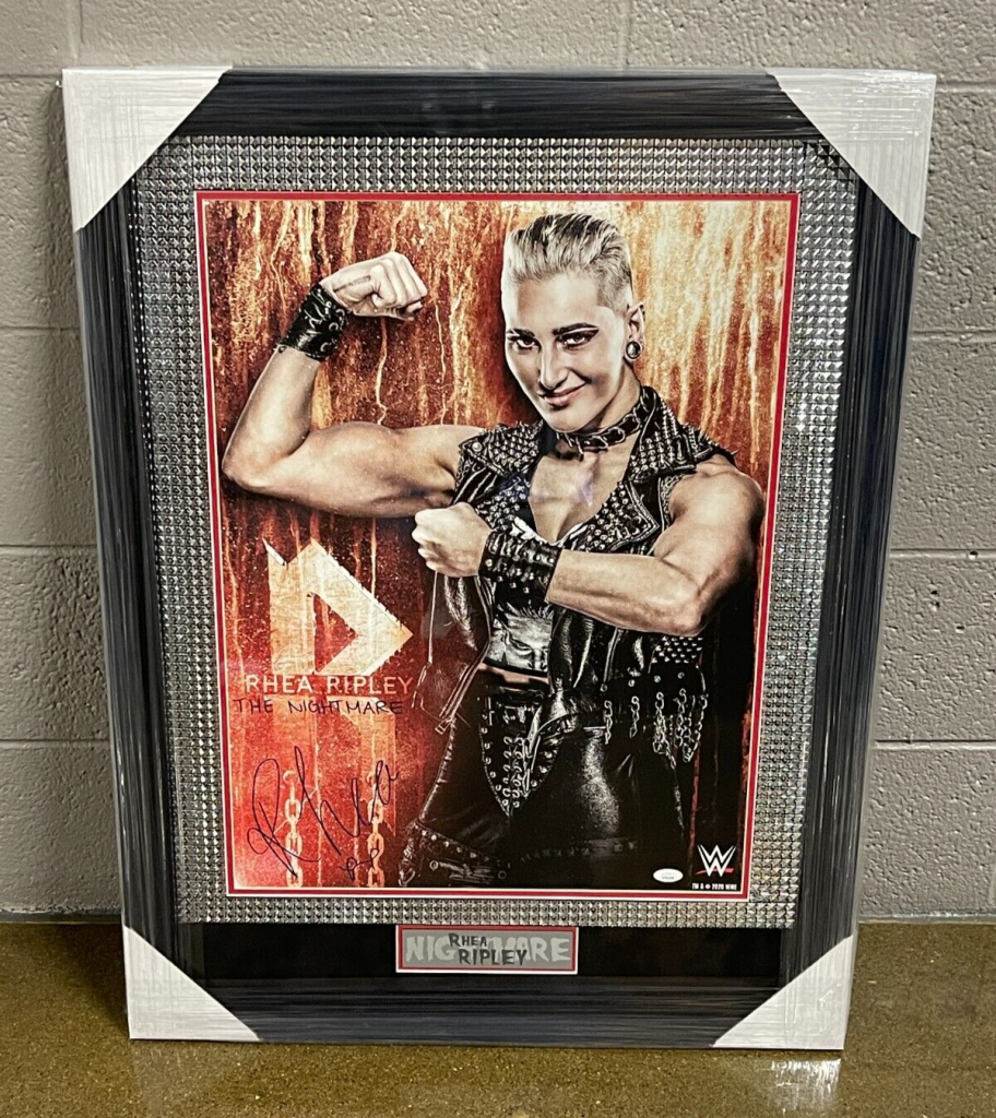 Rhea Ripley Signed & Inscribed Framed WWE The Nightmare 18x24 Poster ...
