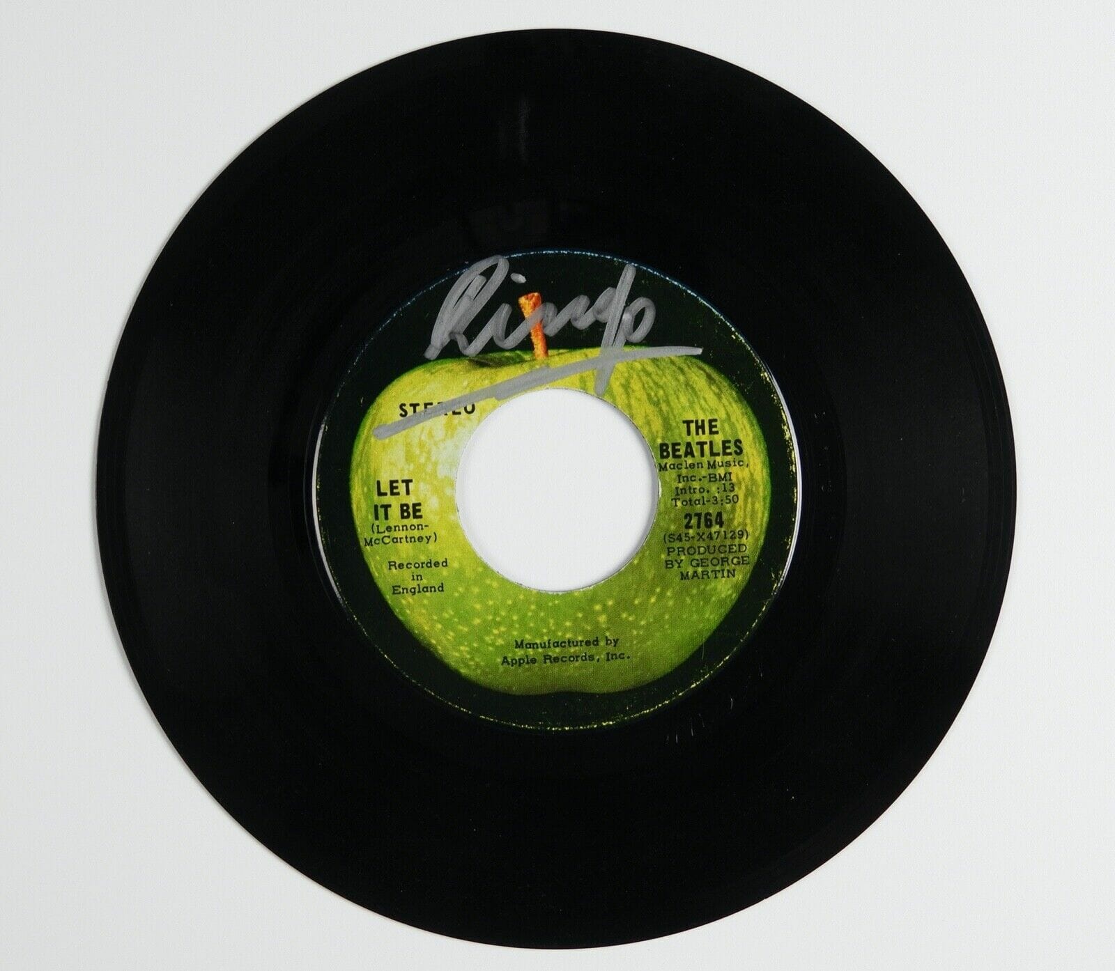 Ringo Starr The Beatles Signed Autograph 45 REAL Vinyl Record Let It Be ... Ringo Starr The Beatles Signed Autograph 45 REAL Vinyl Record Let It Be ...