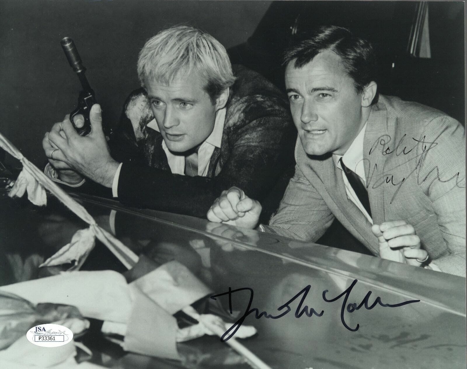 ROBERT VAUGHN+DAVID MCCALLUM SIGNED 8x10 PHOTO MAN FROM UNCLE JSA Opens in a new window or tab ...