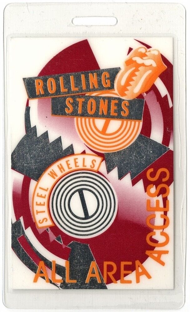 Rolling Stones 1989 Steel Wheels tour All Access Laminated Backstage ...