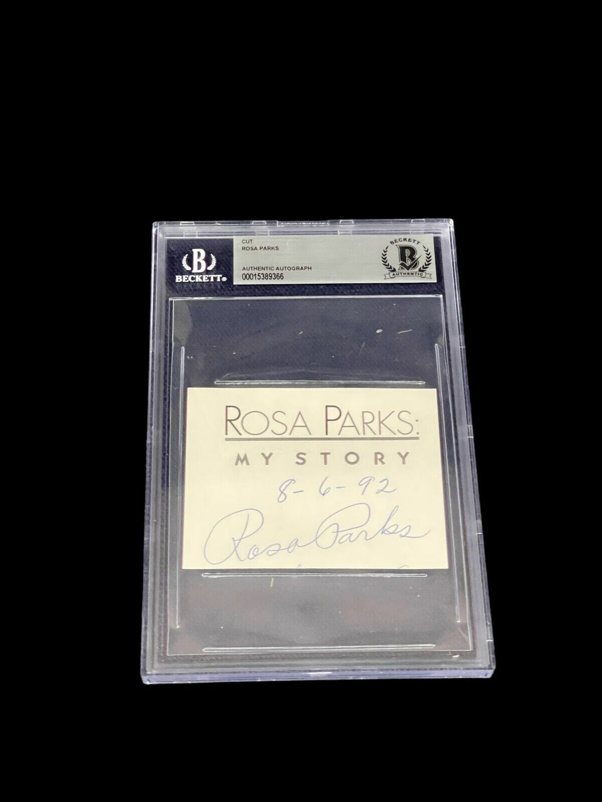 Rosa Parks Civil Rights Montgomery Bus Boycott Signed Autograph BAS ...