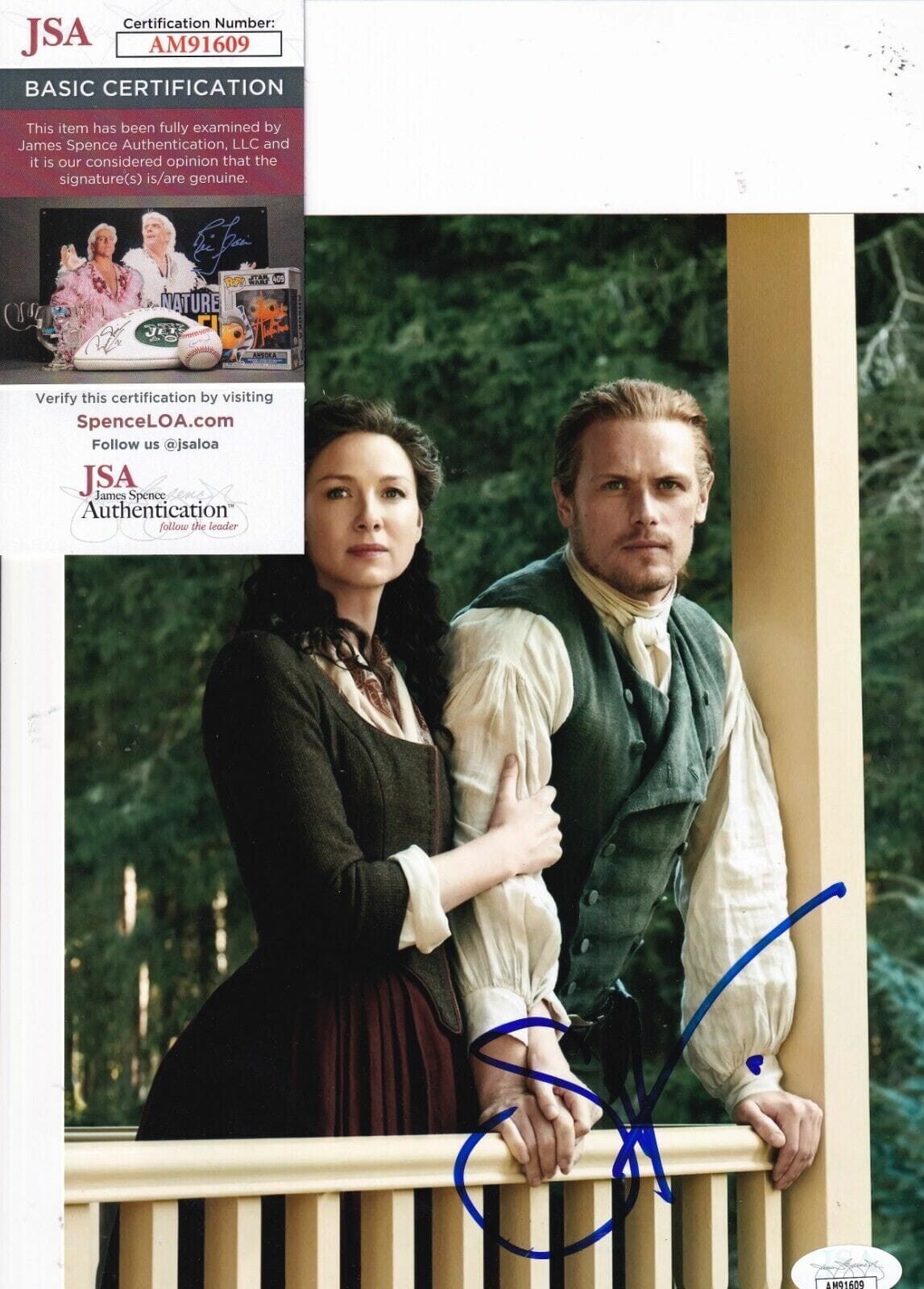 SAM HEUGHAN signed (OUTLANDER) 8X10 Jamie Fraser photo JSA COA AM91609 ...