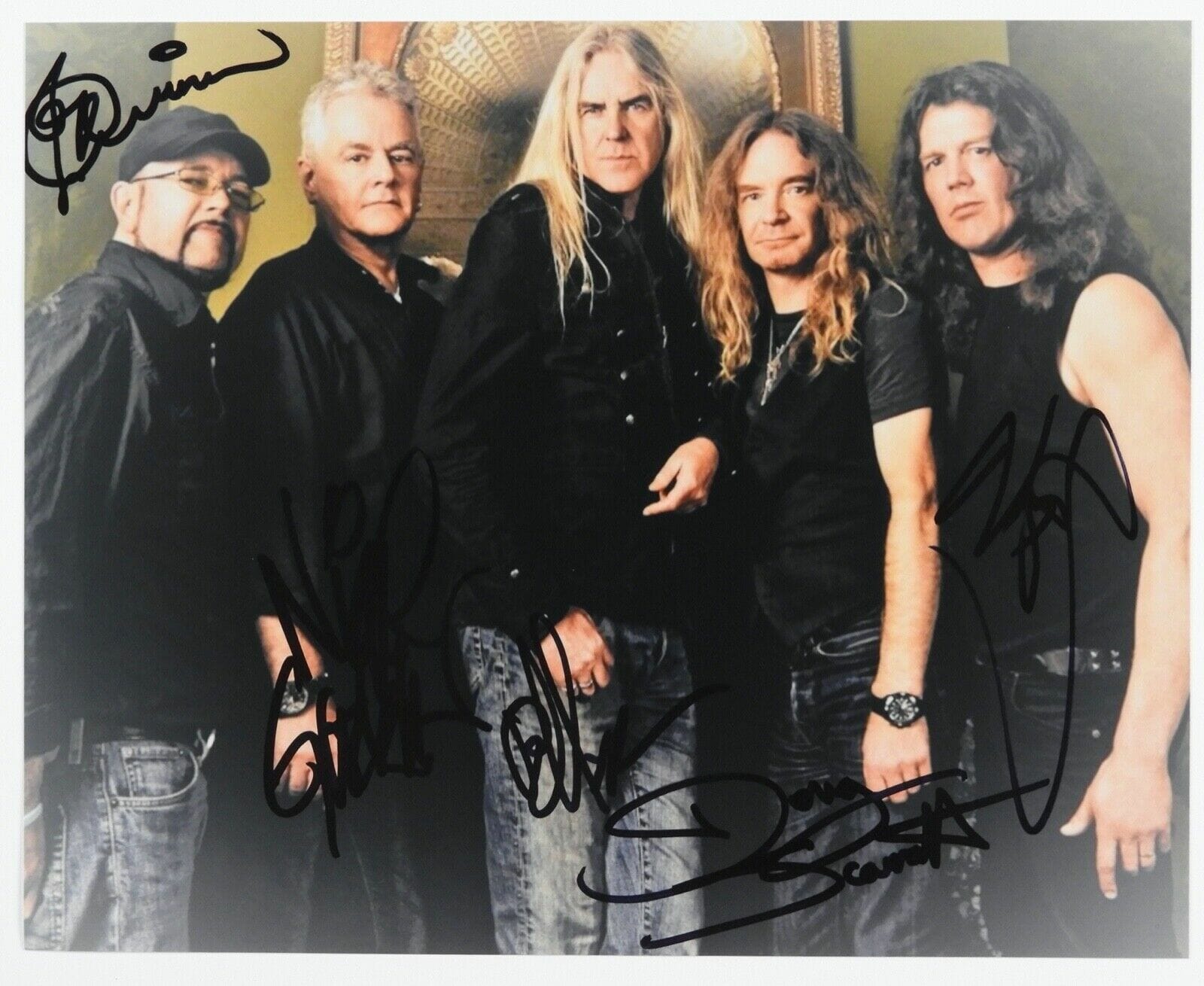 Saxon JSA Autograph Fully Signed 8 x 10 photo Paul Quinn Biff Byford ...