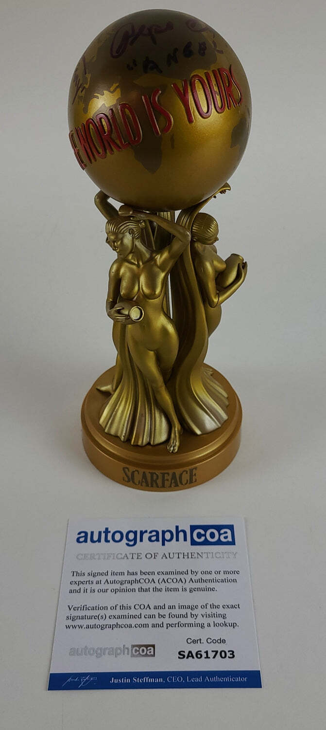 Scarface Cast Autographed Rare Official World Is Yours Statue ACOA ...