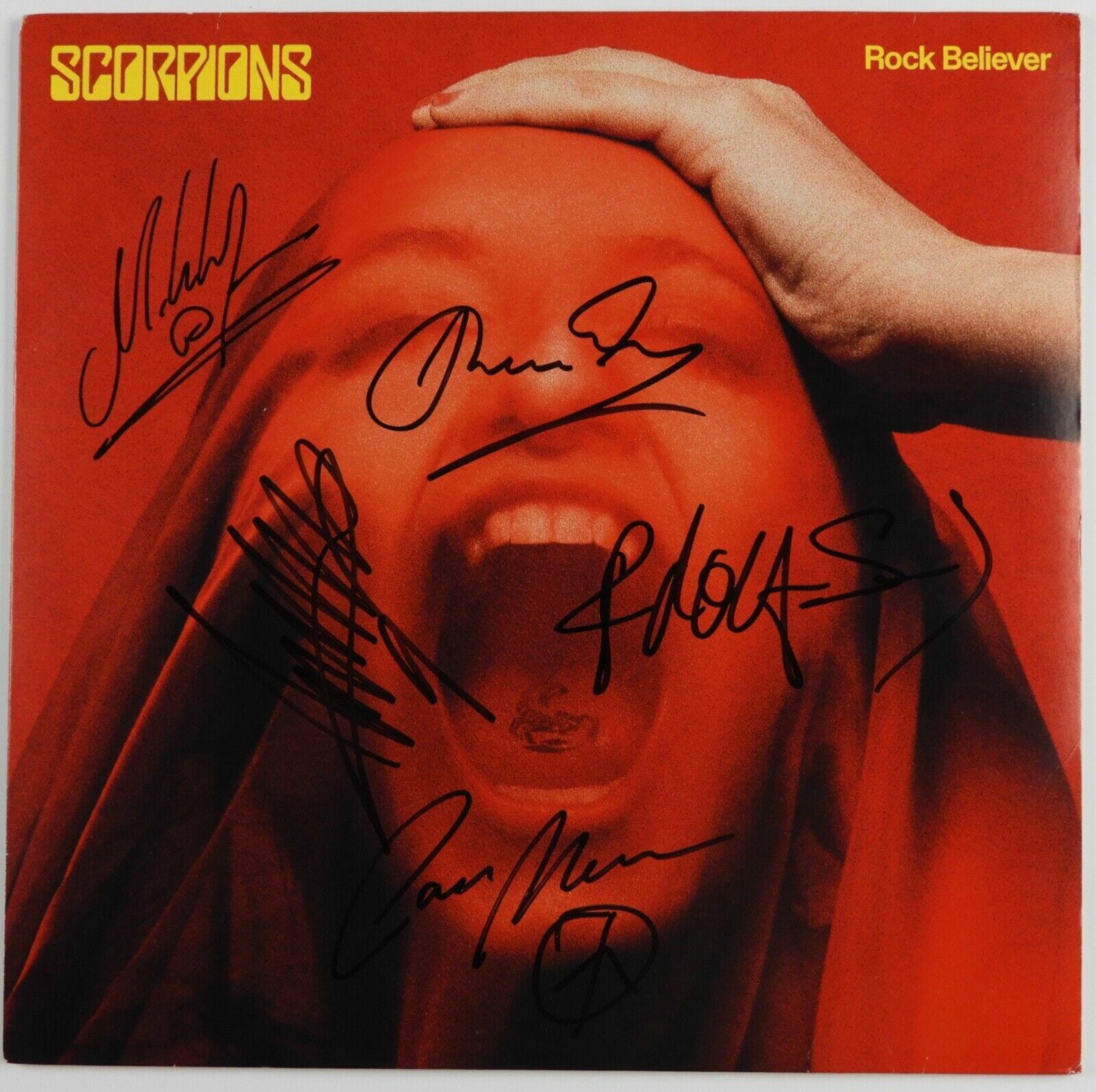 Scorpions Fully Signed Autograph Album Vinyl Record Rock Believer ...