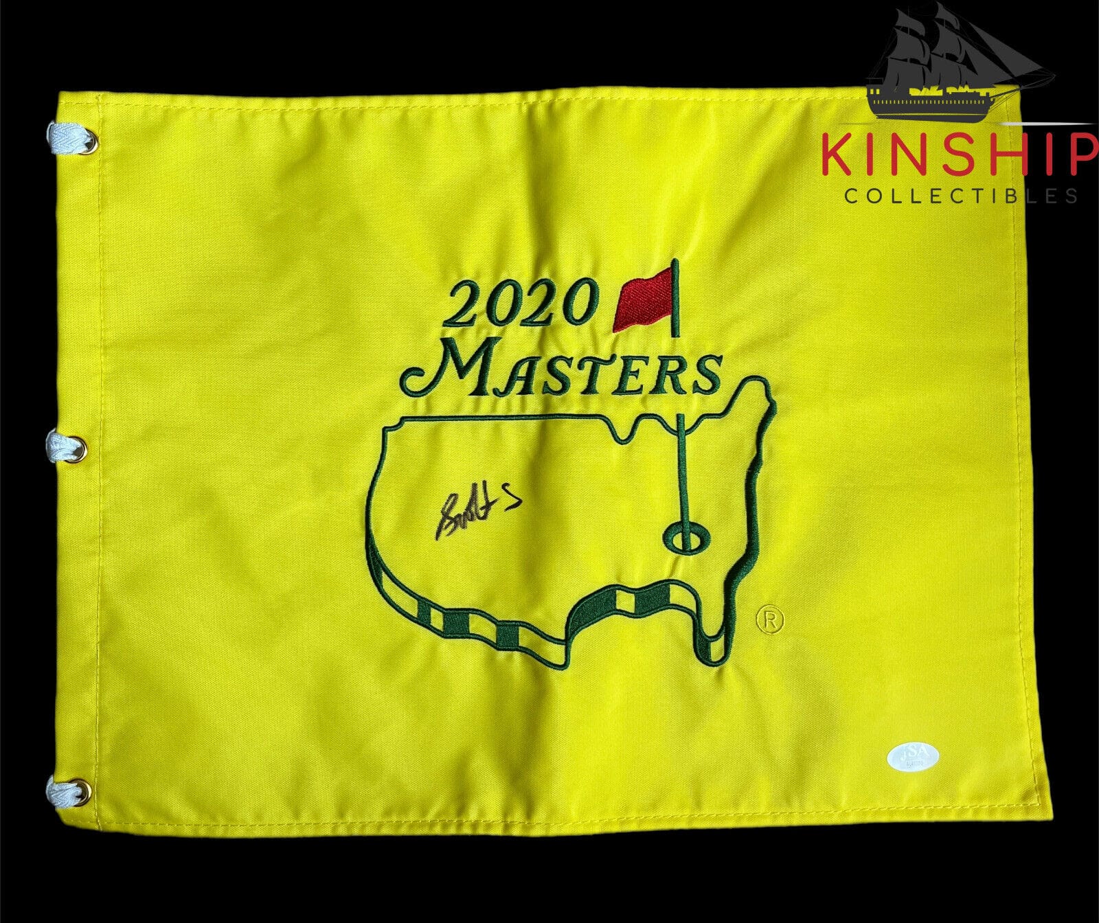 Scottie Scheffler signed 2020 Masters Golf Pin Flag JSA COA First Appearance G51 Opens in a new ...
