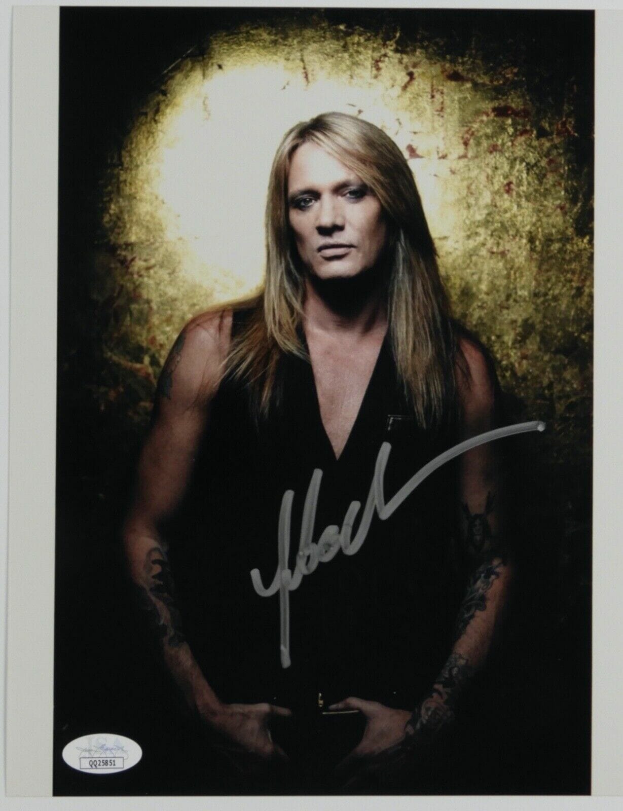Sebastian Bach Skid Row Signed Autograph JSA 8 x 10 photo | Autographia