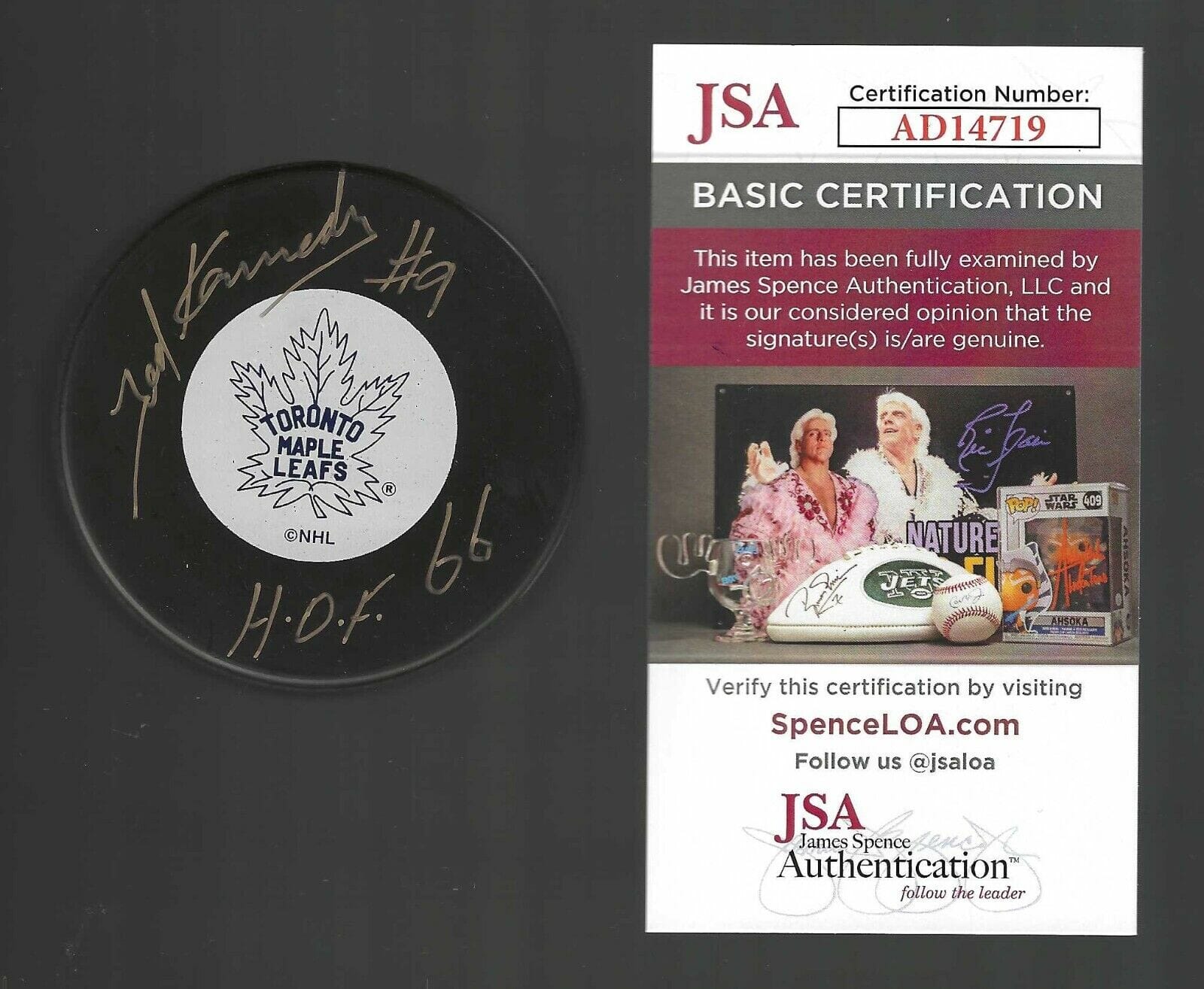Ted Kennedy Signed & Inscribed Toronto Maple Leafs Puck JSA COA ...